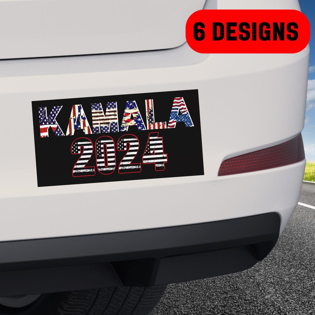Kamala Harris Bumper Car Sticker, Femininomenon, Comma La, President ...
