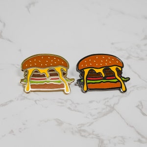 Cheeseburger Enamel Pin: Food Pin - Etsy