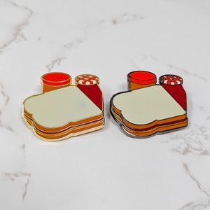 Peanut Butter & Jelly Sandwich Enamel Pin | PBJ Pin | Food Pin ...