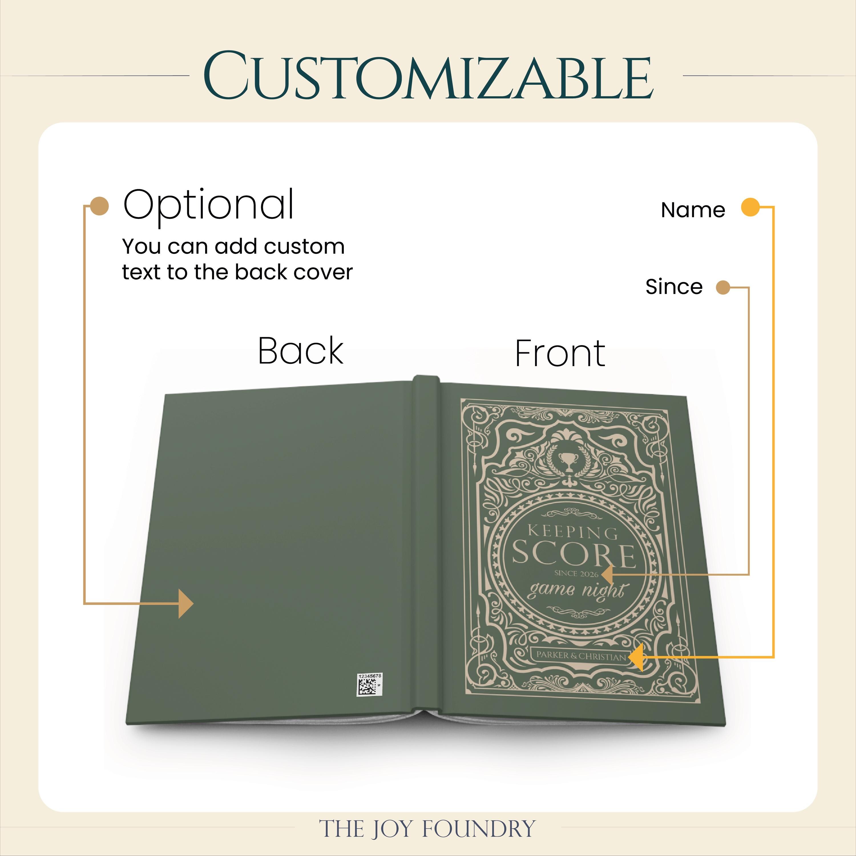 Personalized Game Night Score Book Keeping Score Journal, Custom ...