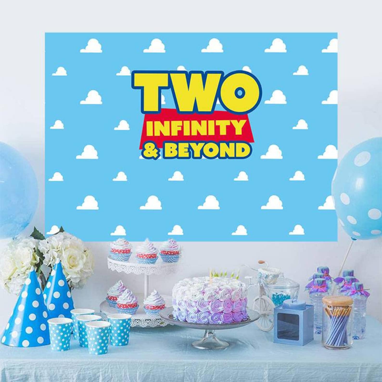 Blue Sky Two Infinity and Beyond Theme Birthday Party Decoration Decor ...