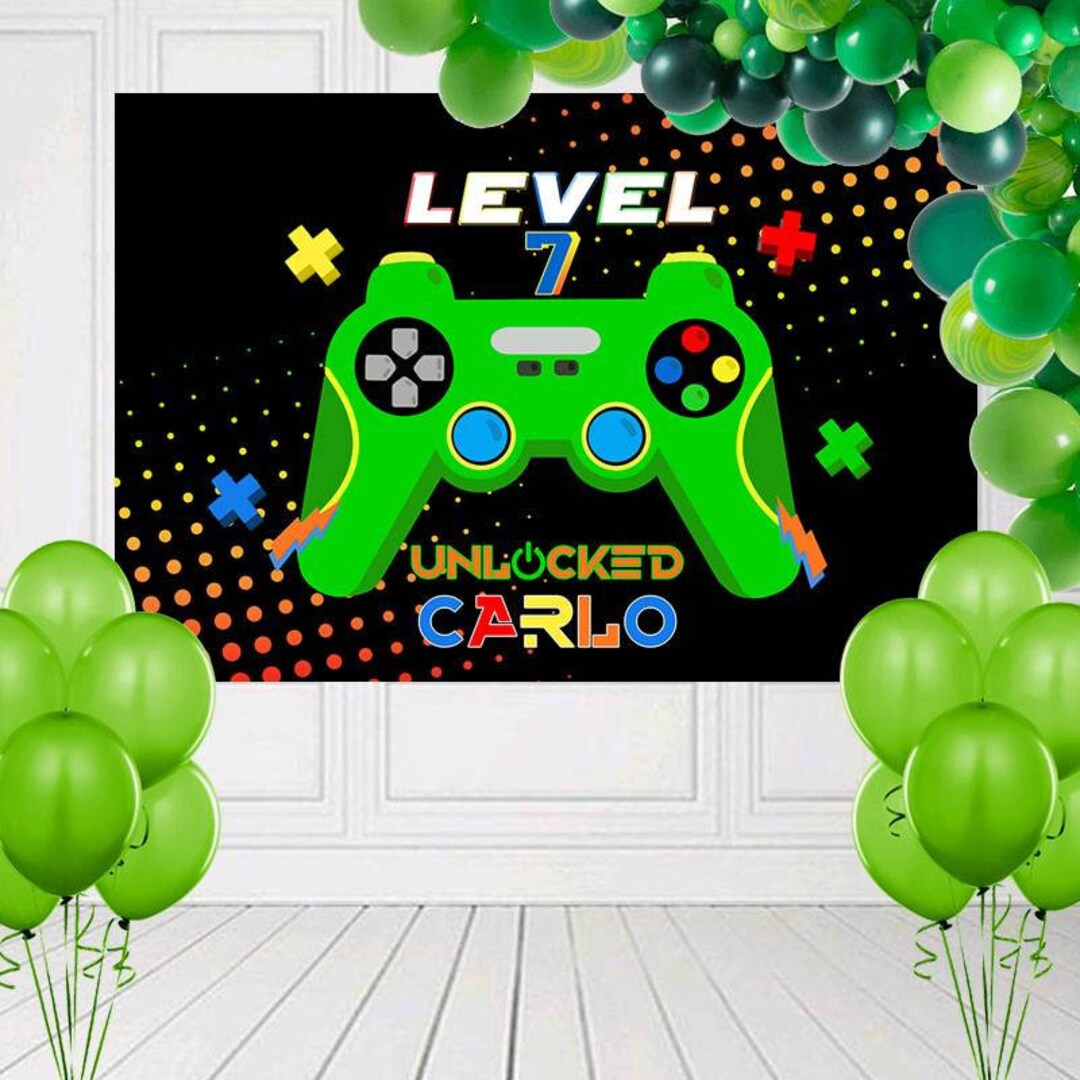 Custom Video Game Console Theme Birthday Party Decoration Backdrop - Etsy