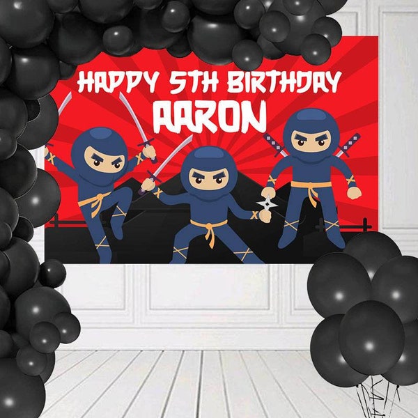 Ninja Birthday Banner - Etsy