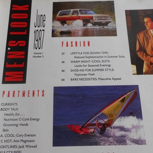RARE Vintage june 1987 Vol. 1 Issue. 2 'MEN'S - Etsy