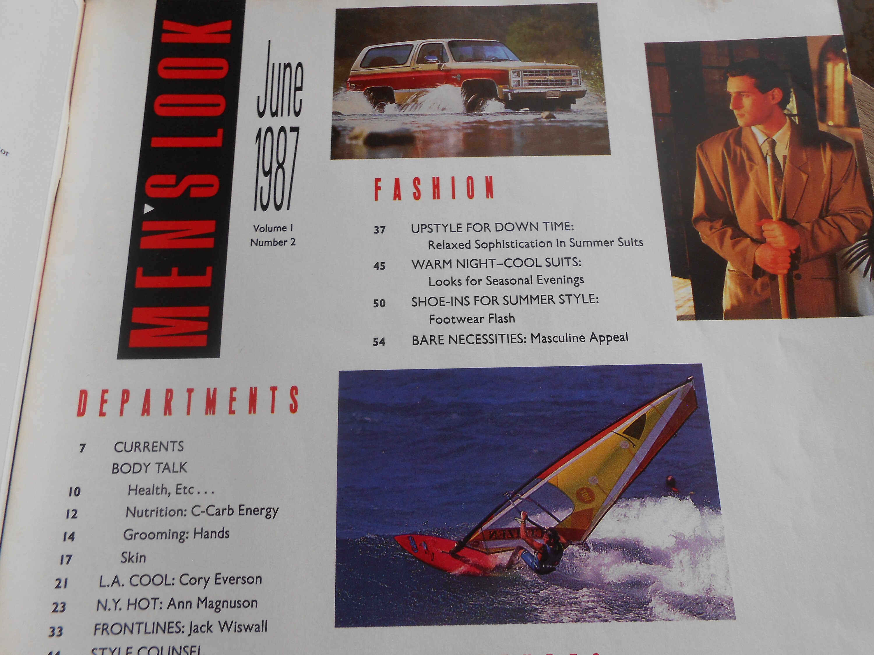 RARE Vintage june 1987, Vol. 1, Issue. 2 'MEN'S LOOK' michael Beck ...