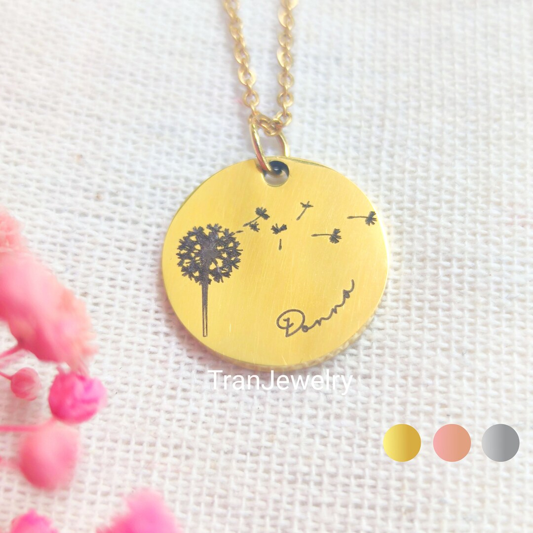 Dandelion Necklace Dandelion Flower Gifts for Her - Etsy
