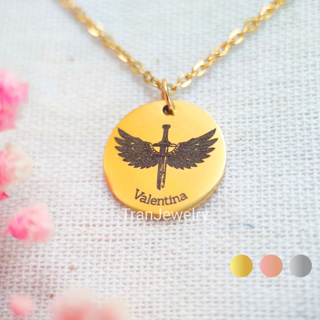 Valkyrie Necklace Valkyrie Pendant Gothic Necklace ACOTAR Necklace Disc ...