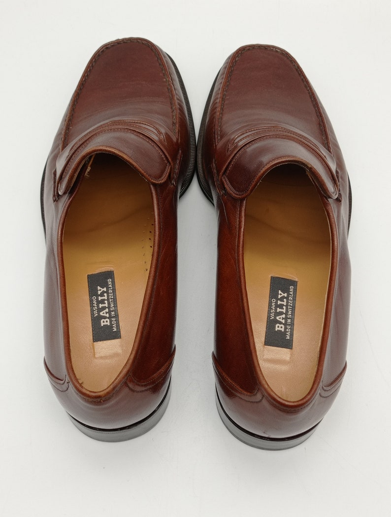 Vintage Bally Men's Loafers Brown Leather Shoes Classic - Etsy