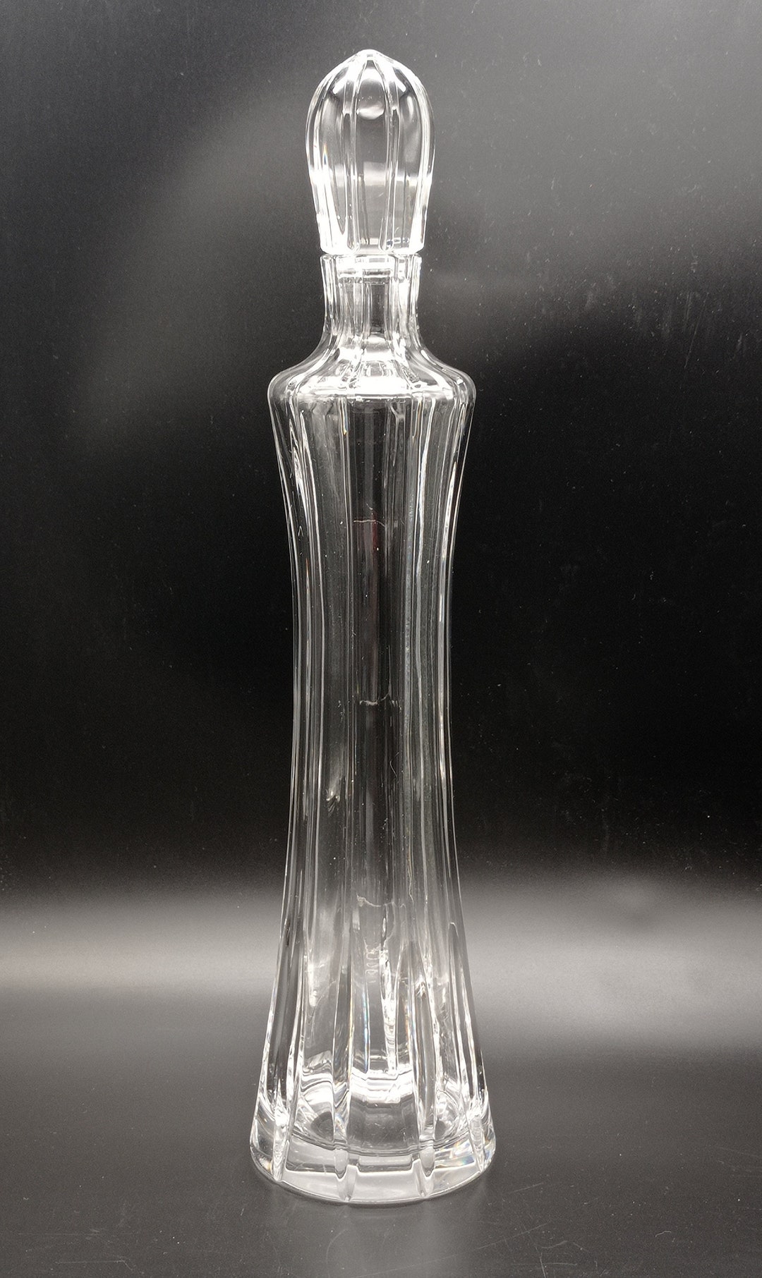 Vintage St Louis Decanter With Stopper, Tall Liquor Decanter, Signed ...