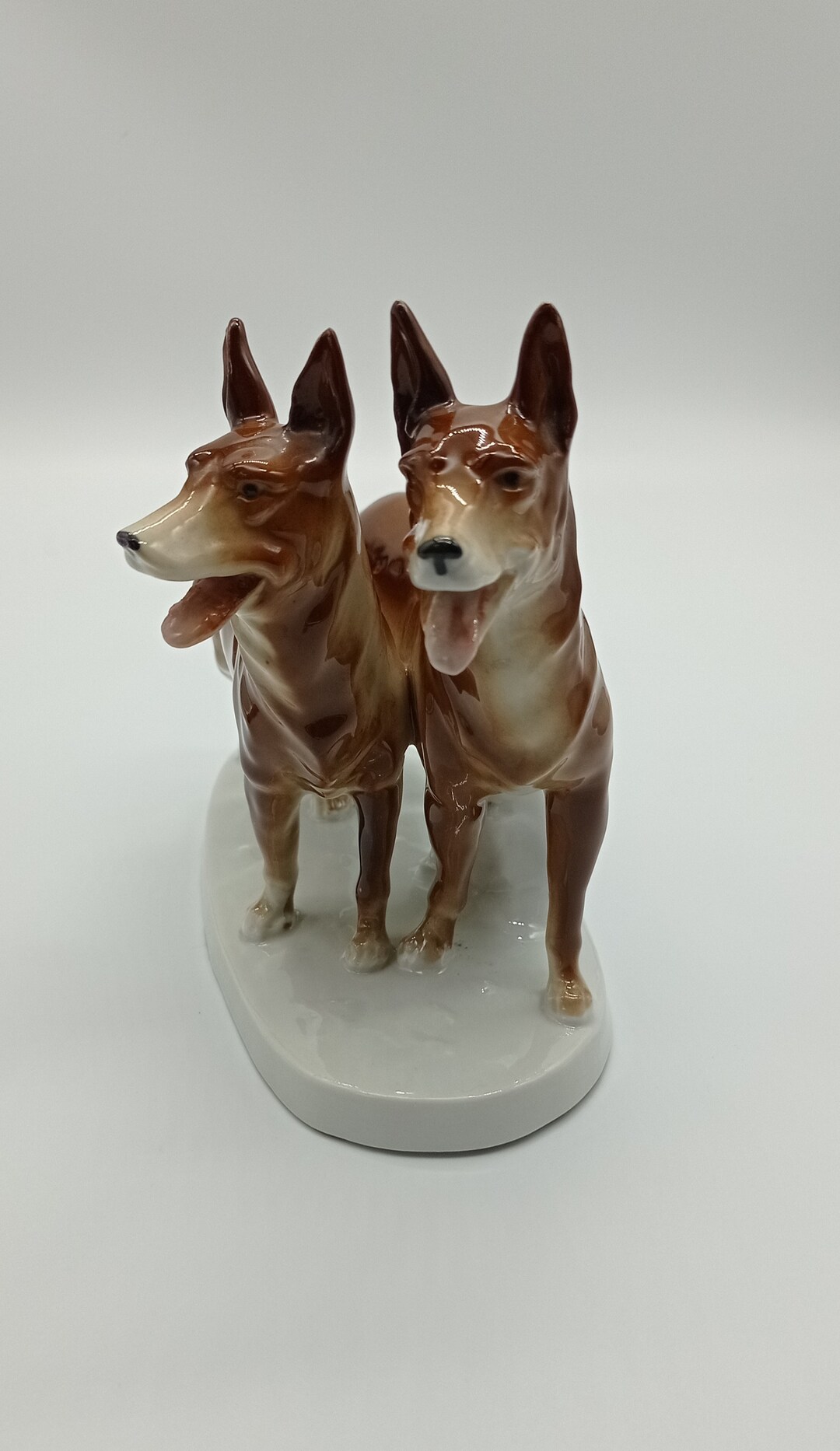 Vintage Hound Figurine, Decorative Shepherds Dogs Statue, Brown and ...