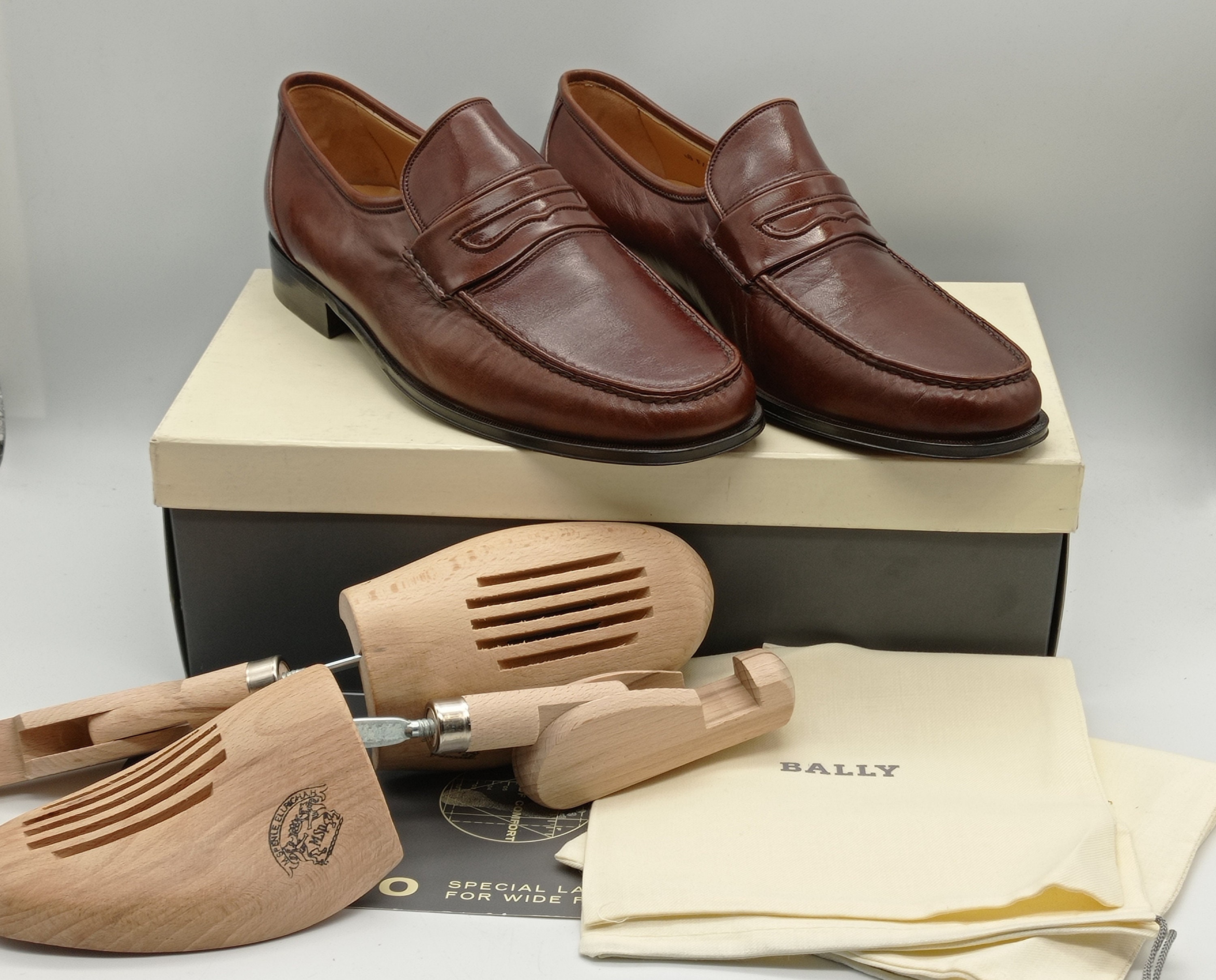 Vintage Bally Men's Loafers, Brown Leather Shoes, Classic Gentelments ...