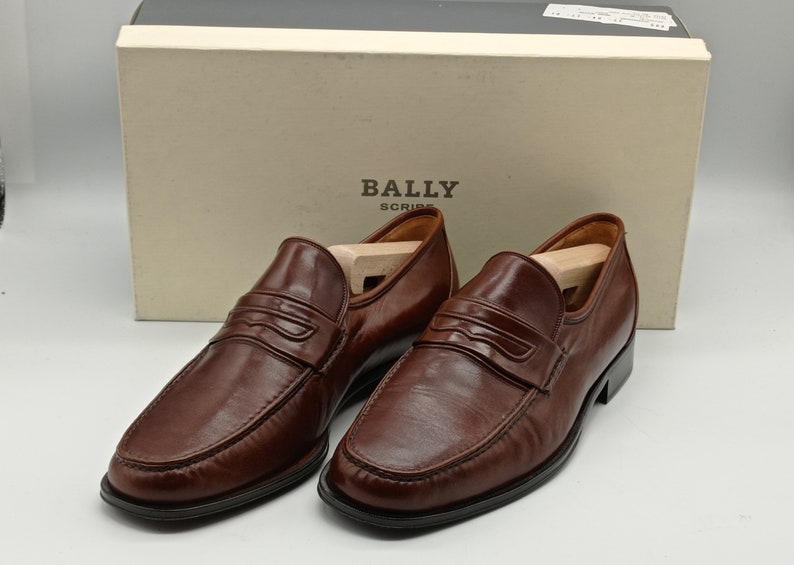 Vintage Bally Men's Loafers, Brown Leather Shoes, Classic Gentelments ...
