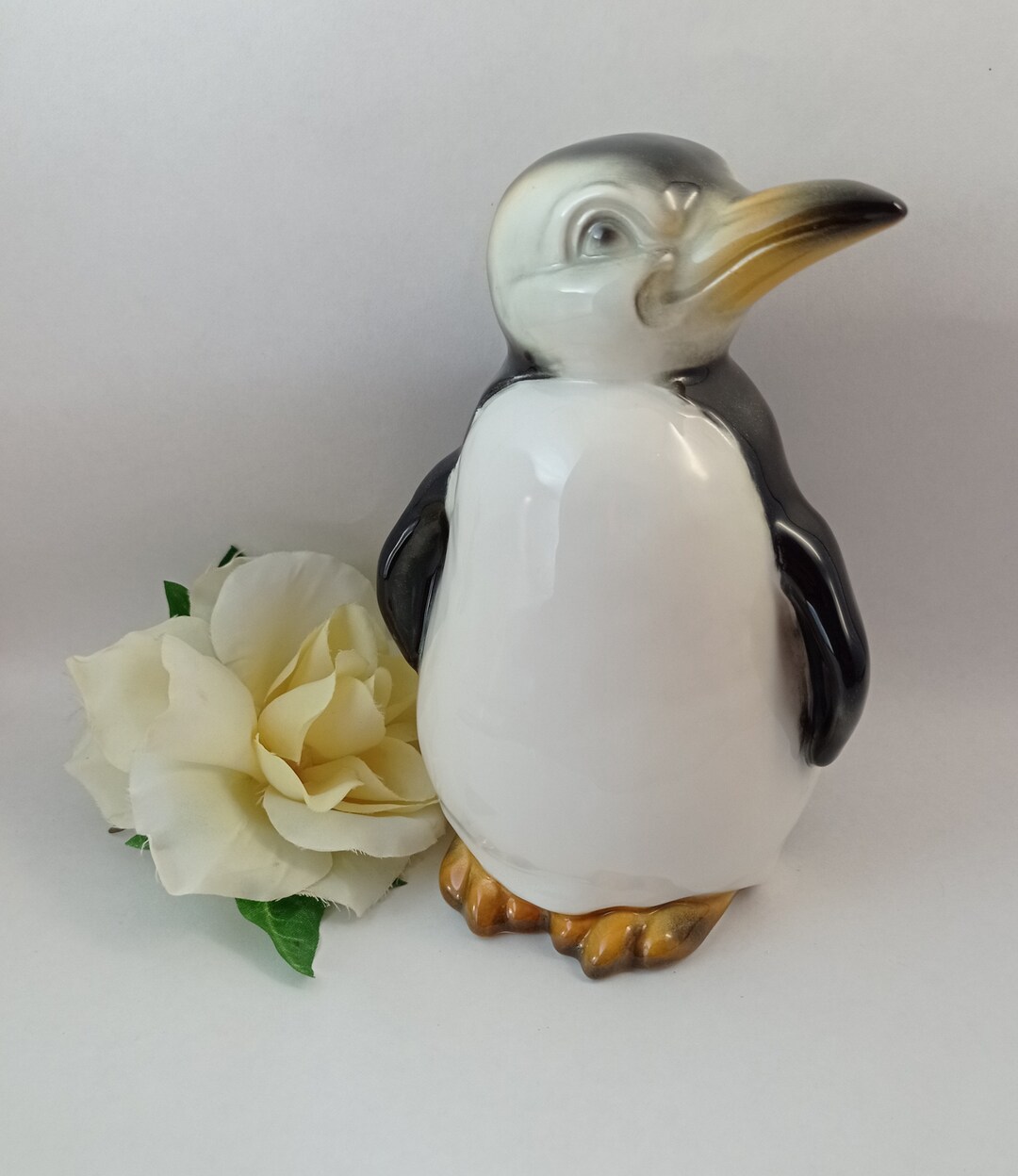 Vintage Goebel Penguin Bank Porcelain Money Box West Germany Ceramic ...