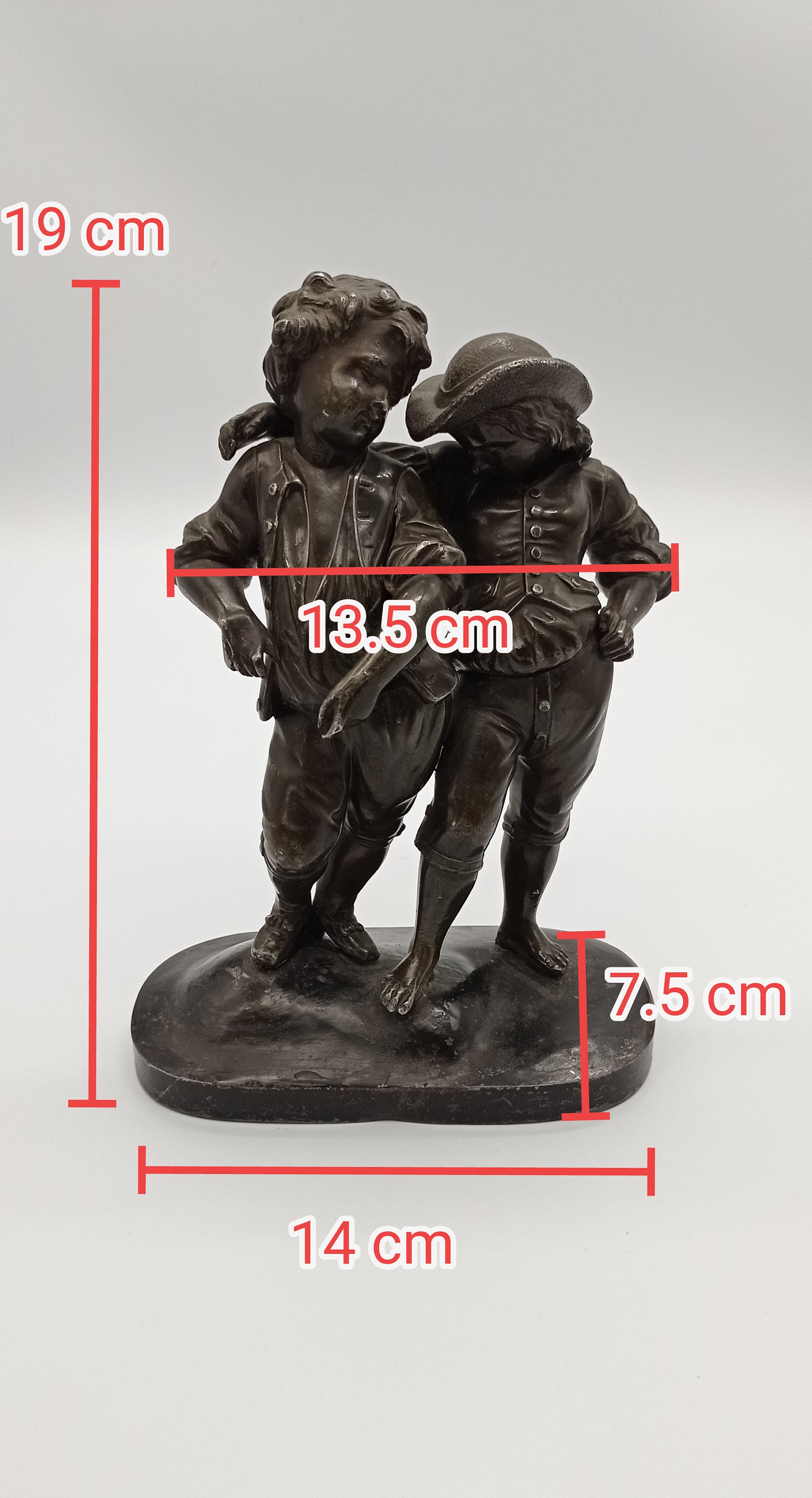 Antique Cast Pewter Two Young Male Figurine Silver Metal Boys - Etsy