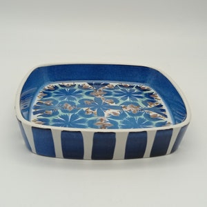 Vintage Royal Copenhagen Ceramic Plate, Multicoloured Square Dish ...