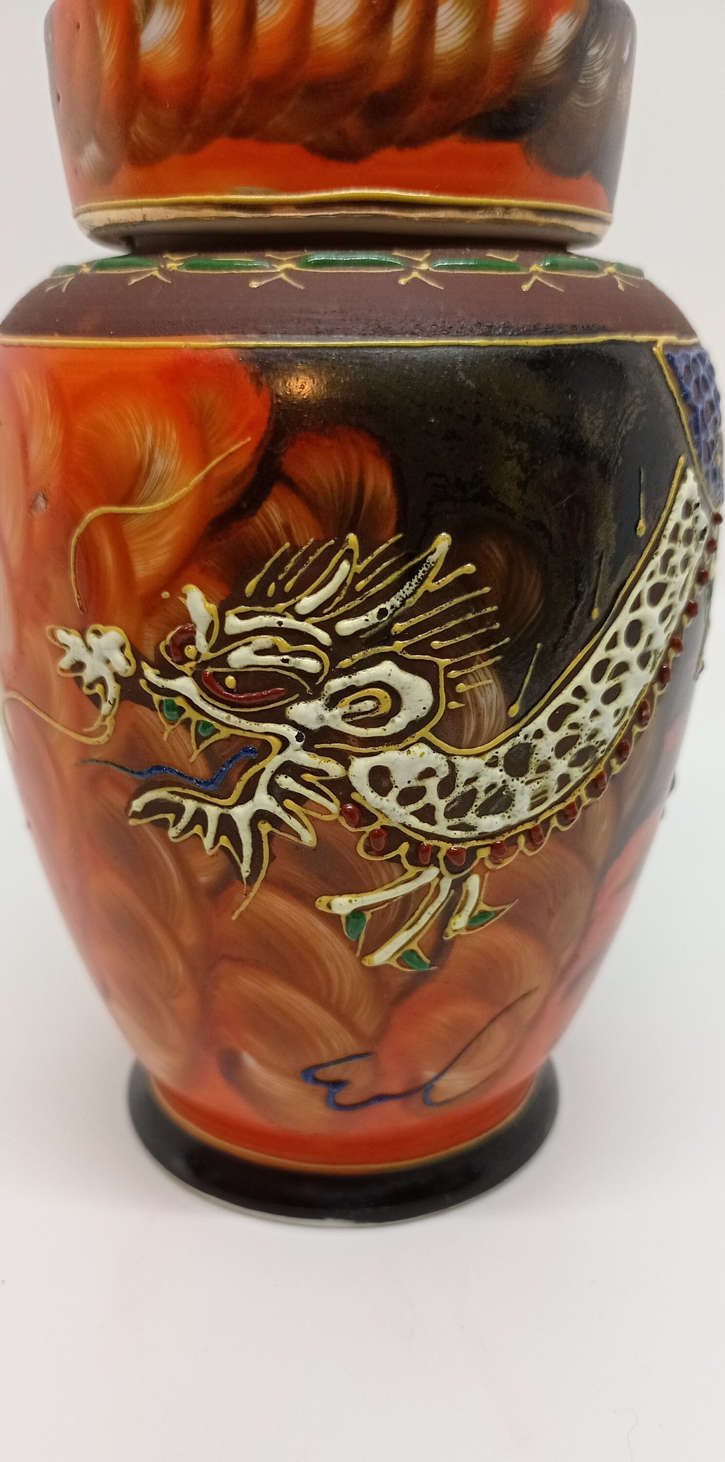 Vintage Porcelain Nippon Tokusei Vase With Lid, Japan Special Make ...