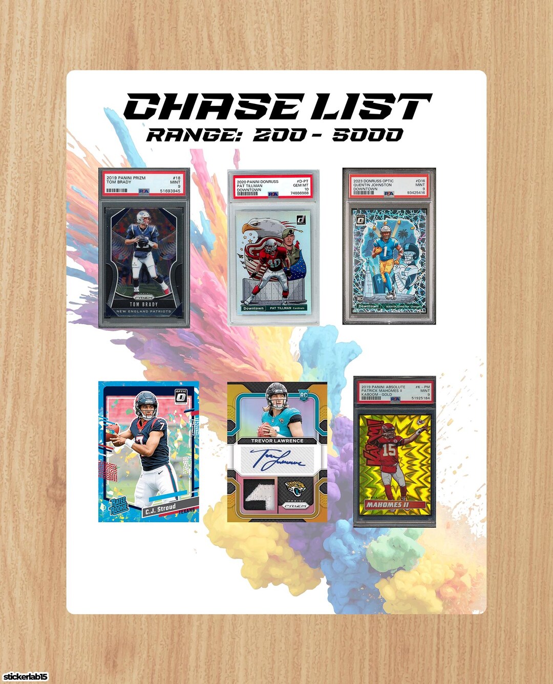 Repack Info Card Highlighting Notable Hits in Football Trading Card ...