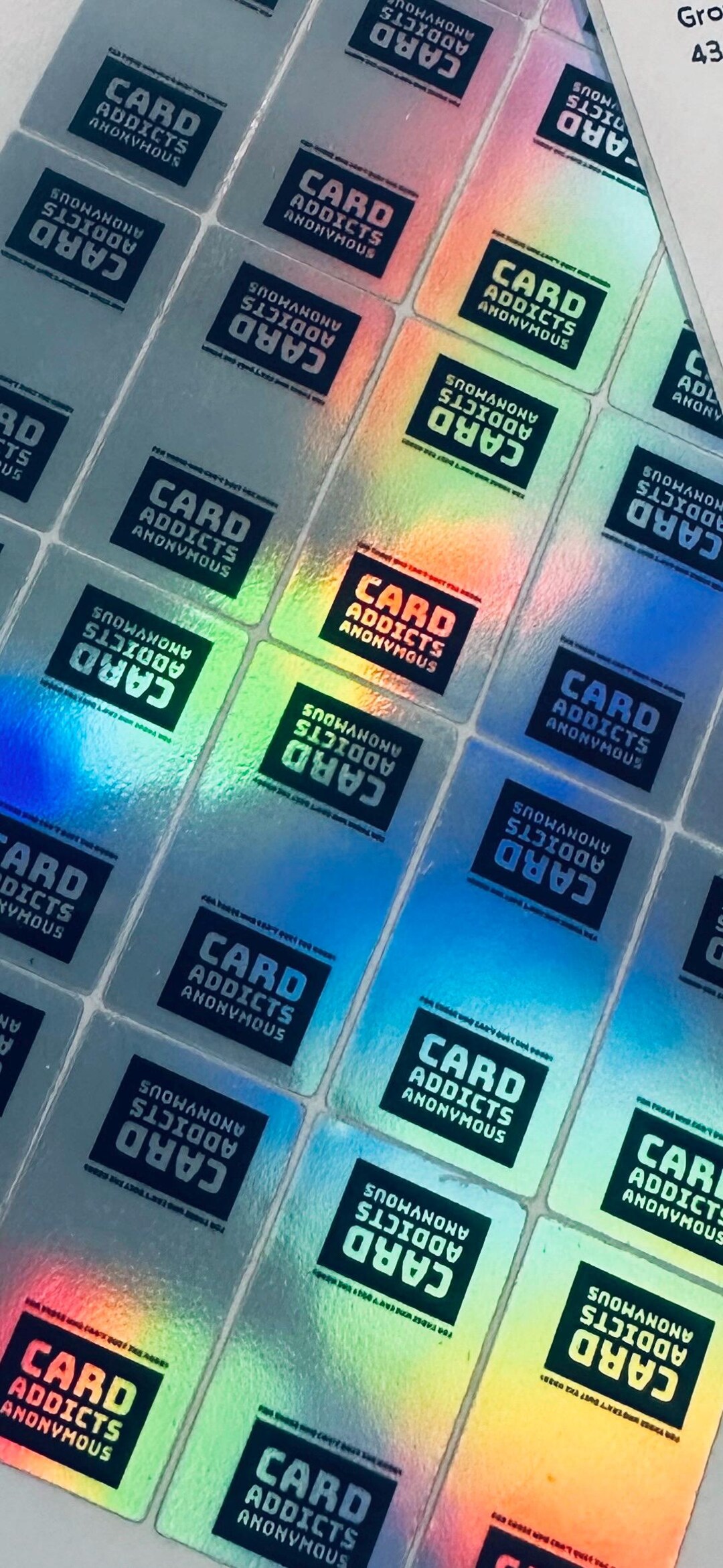 50 Count Holographic 35 Pt One Touch Stickers for Custom Logos ...