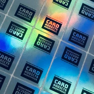 50 Count Holographic 35 Pt One Touch Stickers for Custom Logos ...