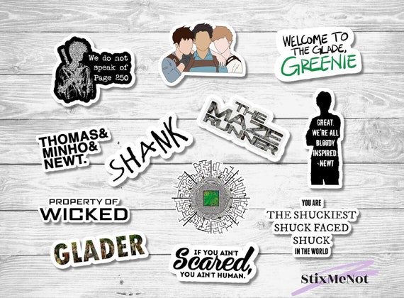 Set of 12 Maze Runner Stickers die-cut - Etsy