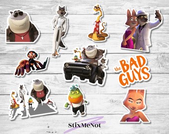 The Bad Guys Stickers - Etsy