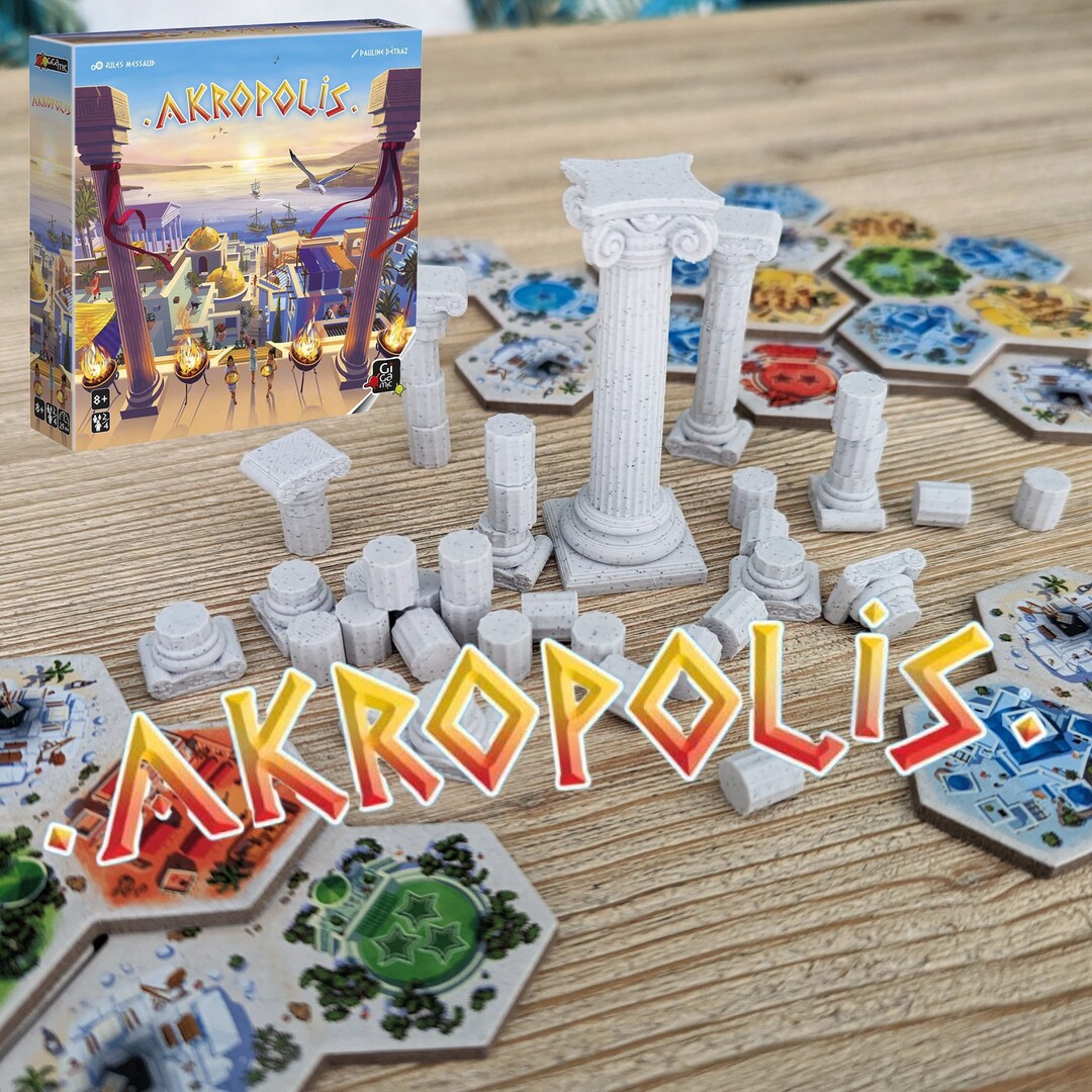 Column and Pawns for AKROPOLIS Gigamic in 3D Marble Effect Cubes and Architect - Etsy