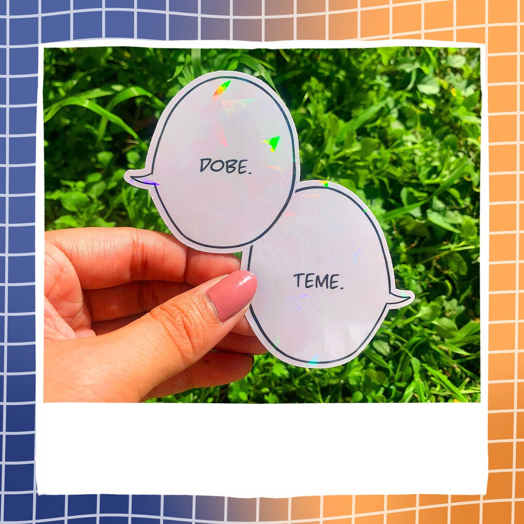Dobe and Teme Manga Speech Bubble! | Holographic Water Resistant Hand ...