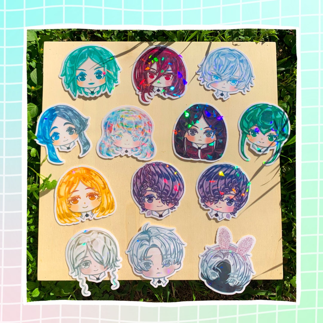 3" Houseki No Kuni Gems Chibi Stickers! | 3" Land of Lustrous Chibi ...