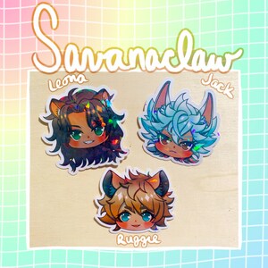 3 Twisted Wonderland Chibi Stickers Holographic Water Resistant Hand ...