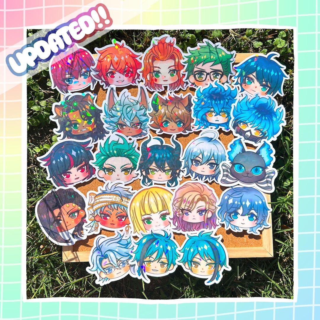 3" Twisted Wonderland Chibi Stickers! | Holographic Water Resistant ...