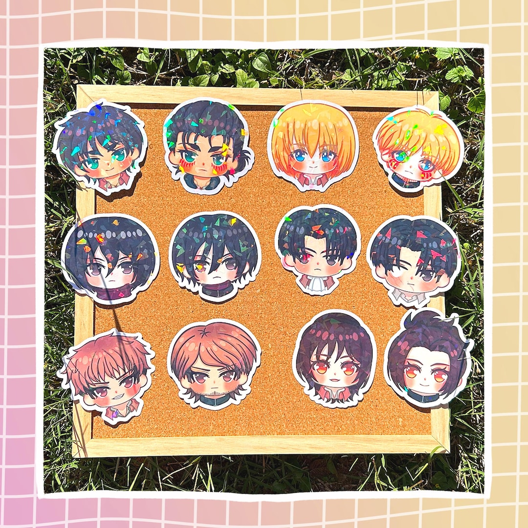 3" Attack on Titan Chibi Stickers! | 3" Titan Anime Chibi Stickers ...