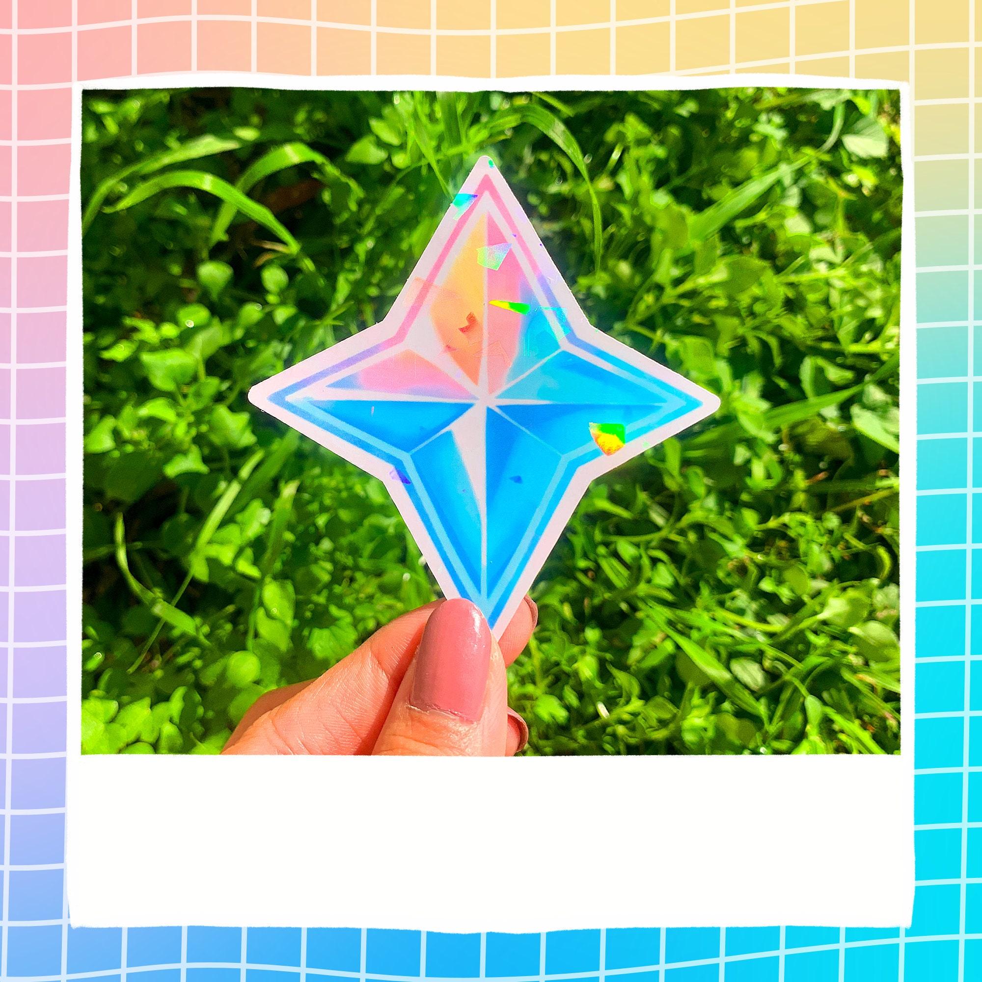 3 Primogem Holographic Sticker Holographic Water Resistant Hand Drawn ...