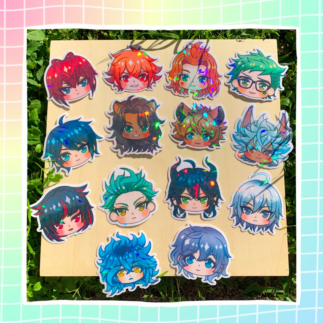 3 Twisted Wonderland Chibi Stickers Holographic Water Resistant Hand ...