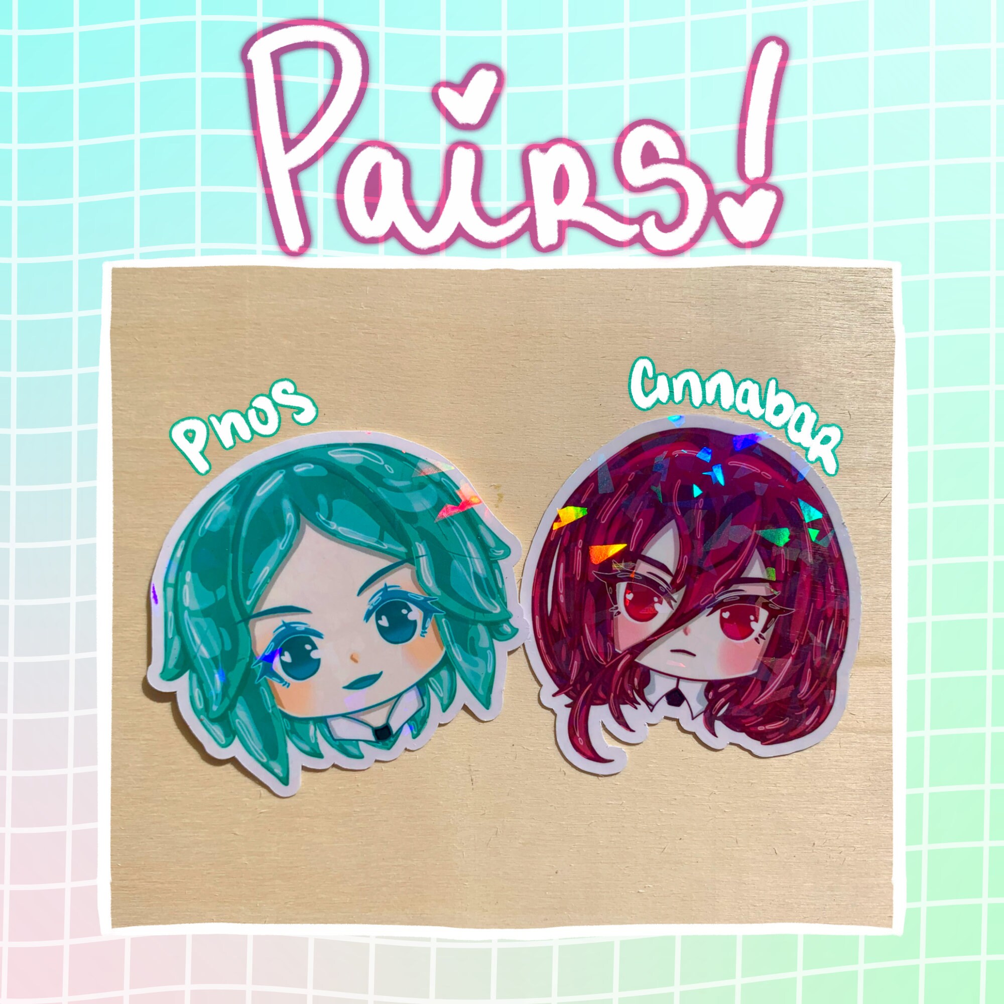 3 Houseki No Kuni Gems Chibi Stickers 3 Land of Lustrous Chibi Stickers ...