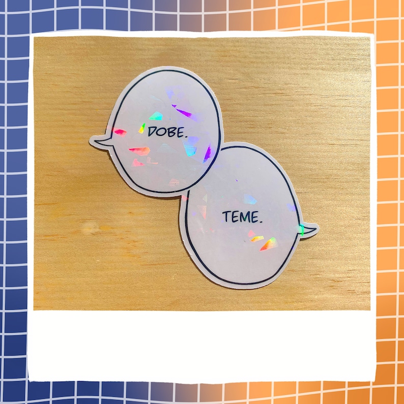 Dobe and Teme Manga Speech Bubble Holographic Water - Etsy