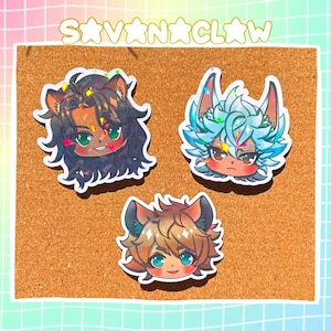 3" Twisted Wonderland Chibi Stickers! | Holographic Water Resistant ...