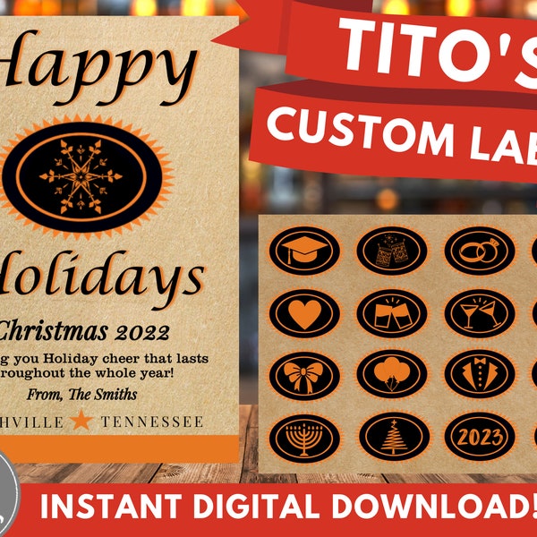 Vodka Bottle Label Template - Etsy