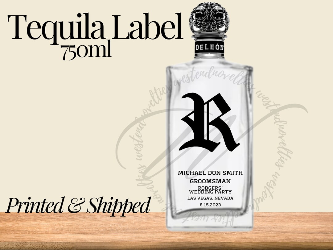 Custom Tequila Label 750ml Birthday Groomsman Bridesmaid - Etsy