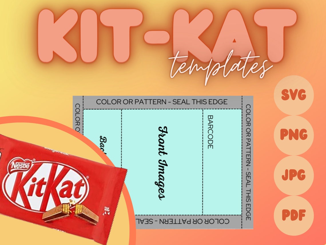 Kit Kat Wrapper Templates INSTANT Digital Download Canva - Etsy