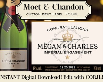 Custom Moet Label - Etsy