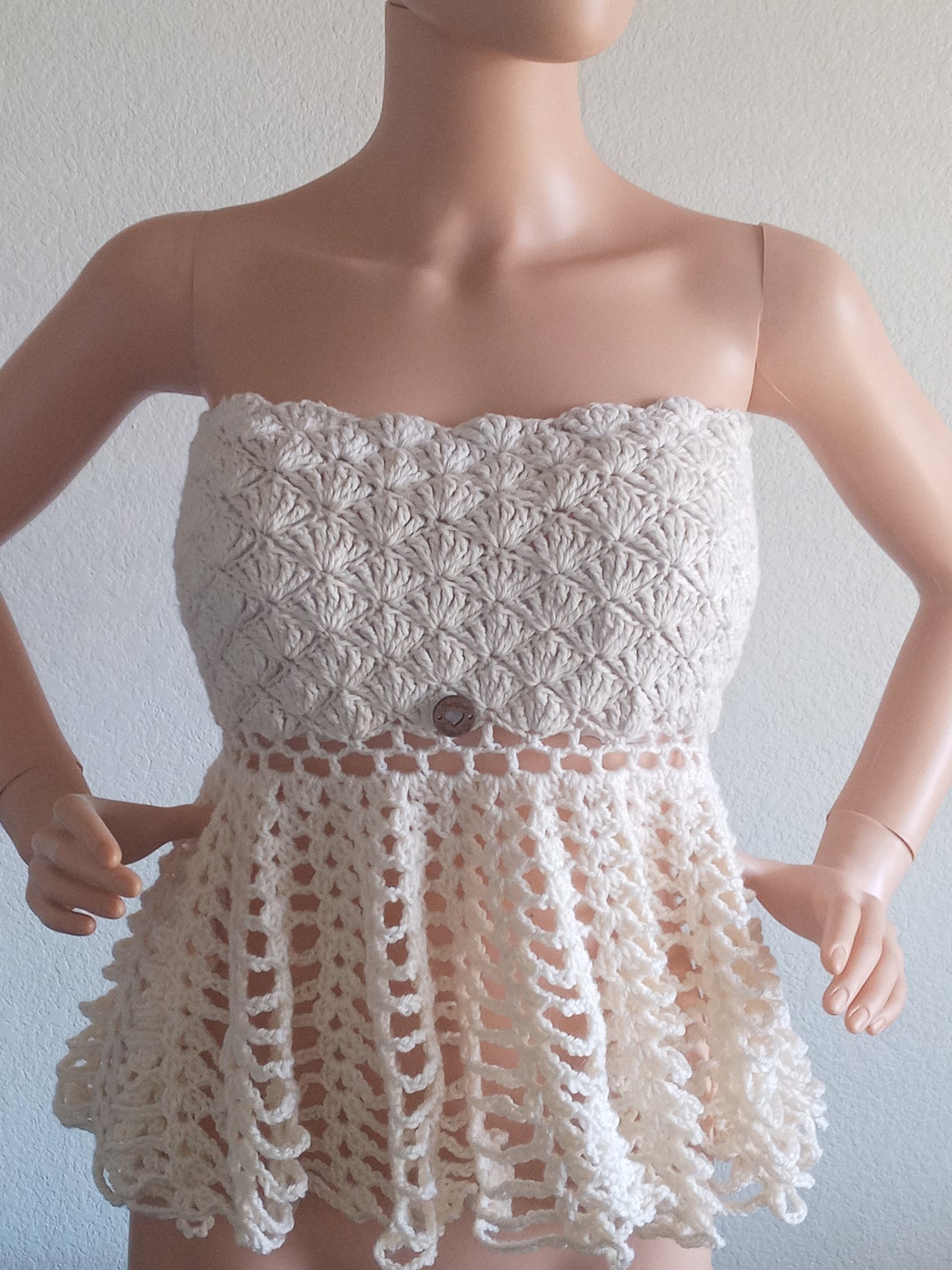 Crocheted Alexa Top/off the Shoulders/tube Top/cover Up - Etsy
