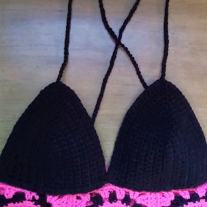 Crocheted Crop Top With Peace Signs/ Festive - Etsy