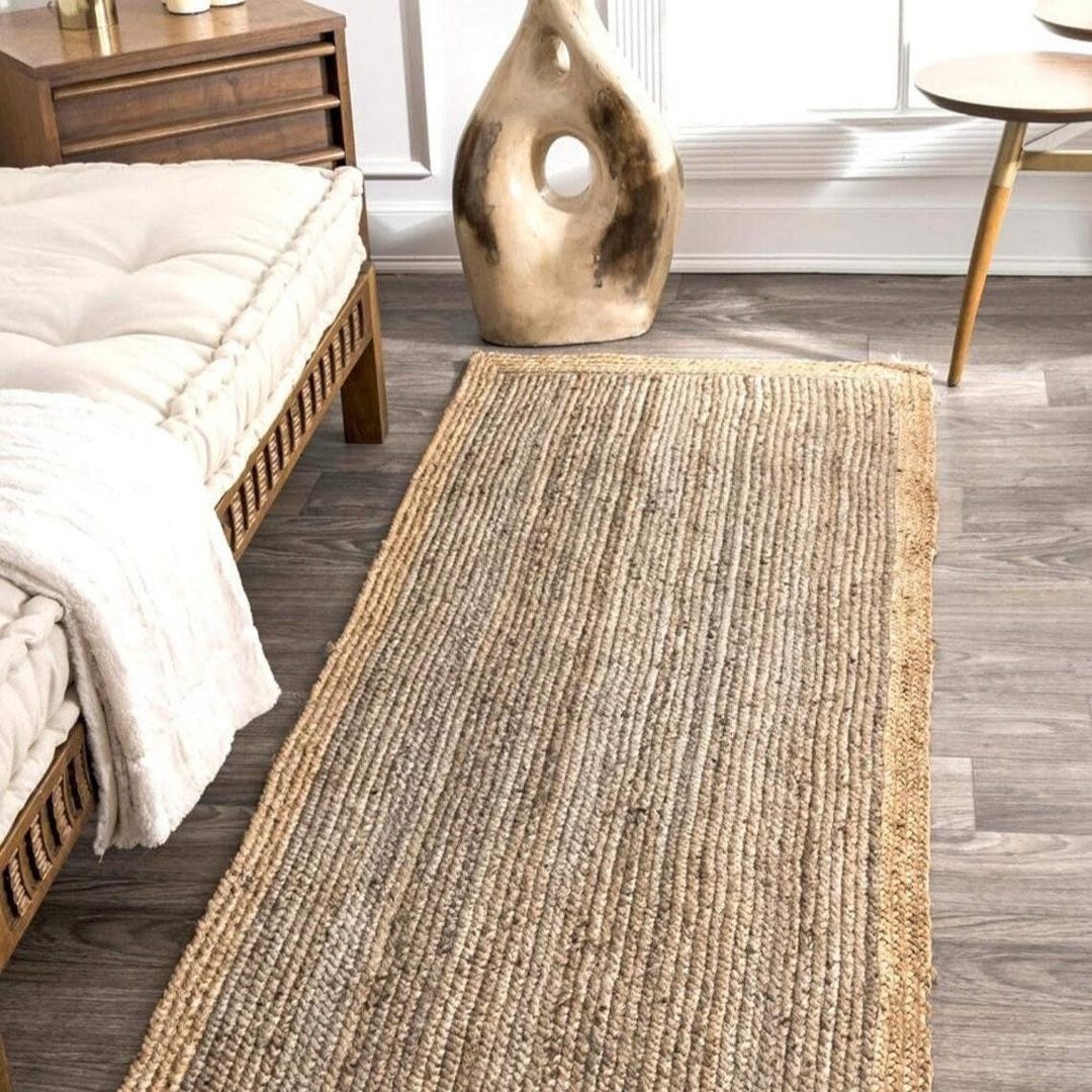 9x12natural Jute Rug Jute Braided Rug Bohemian Jute Rug Rectangular ...
