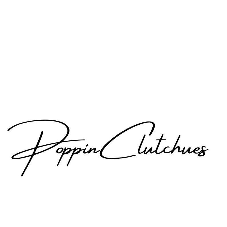 White Poppin Clutches Signture Sticker - Etsy
