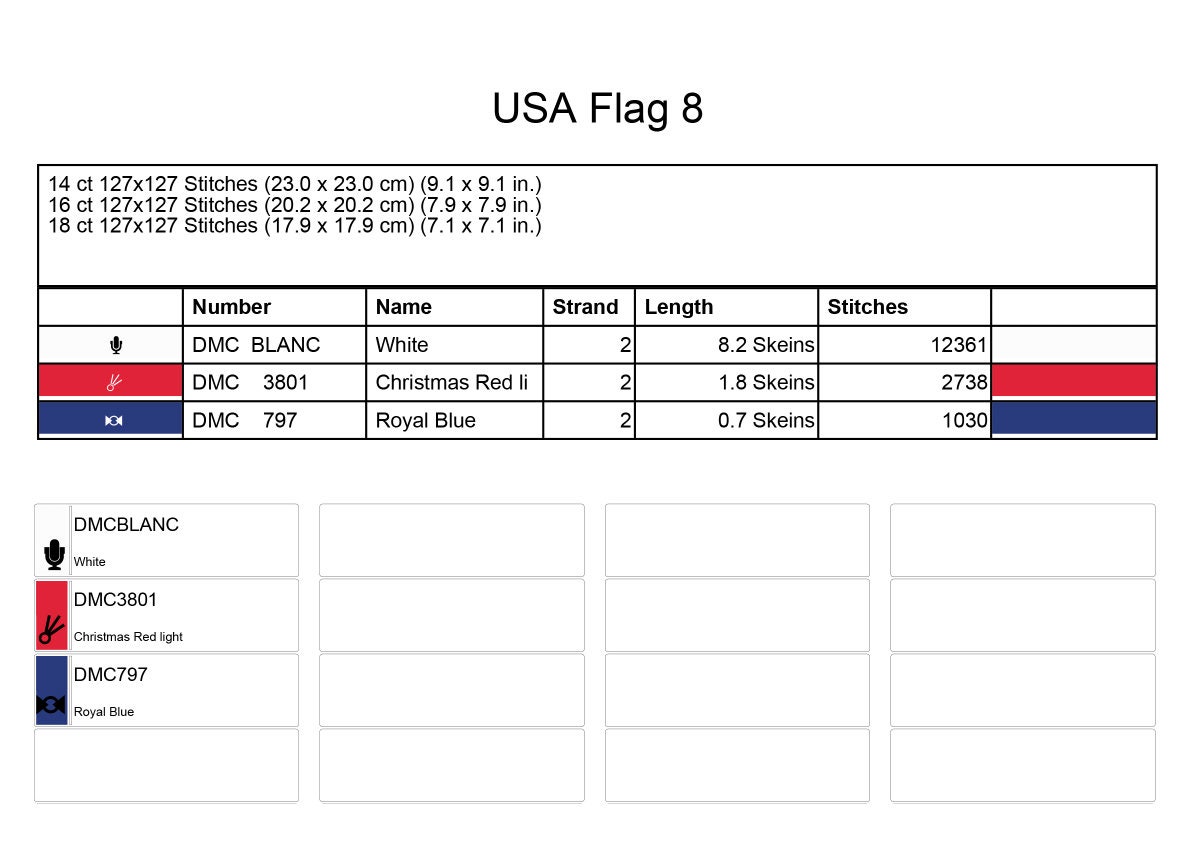 One Nation American Flag,cross Stitch Design Pattern,patriotic Flag ...