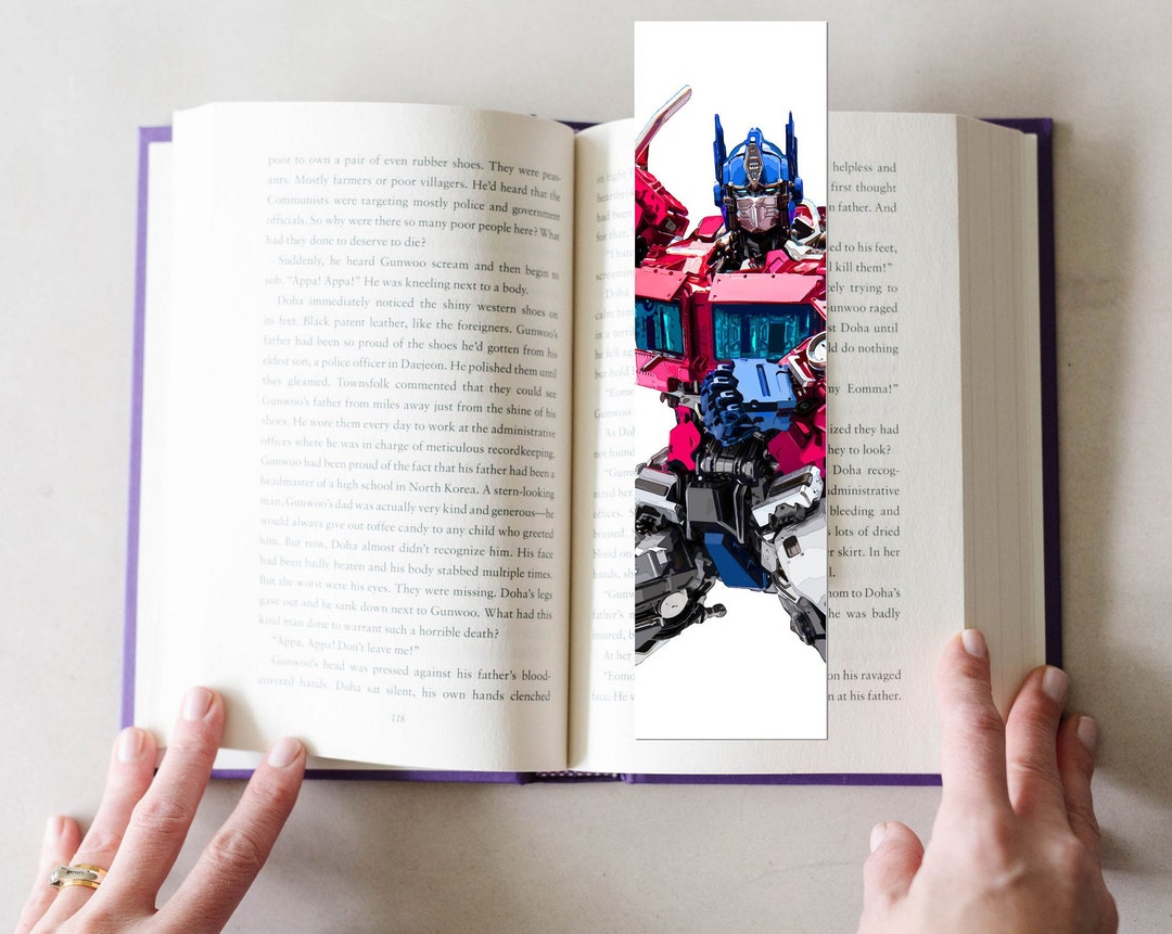 Optimus Prime Bookmark,bumblebee,megatron,laminated Both Sides ,printed ...