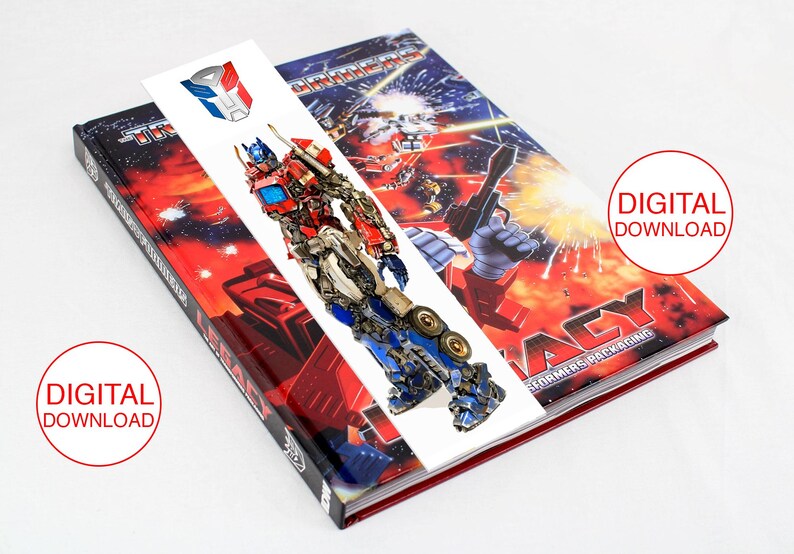 Optimus Prime Bookmark , Autobot Fan Gift,superhero,size 2.5x8 ...