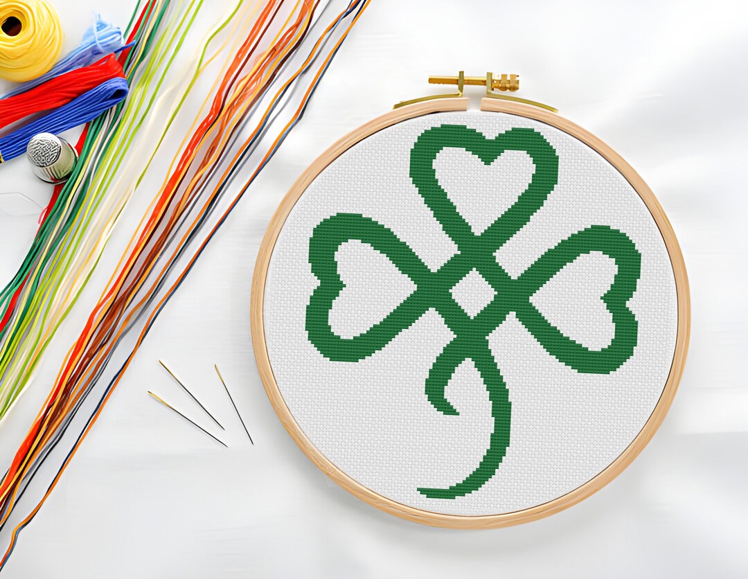Irish Shamrock Endless Trinity Knot Cross Stitch Pattern - Etsy
