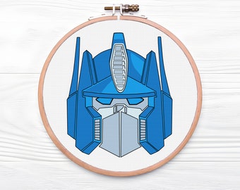 Transformers Inspired Optimus Prime Cross Stitch PDF Pattern INSTANT ...