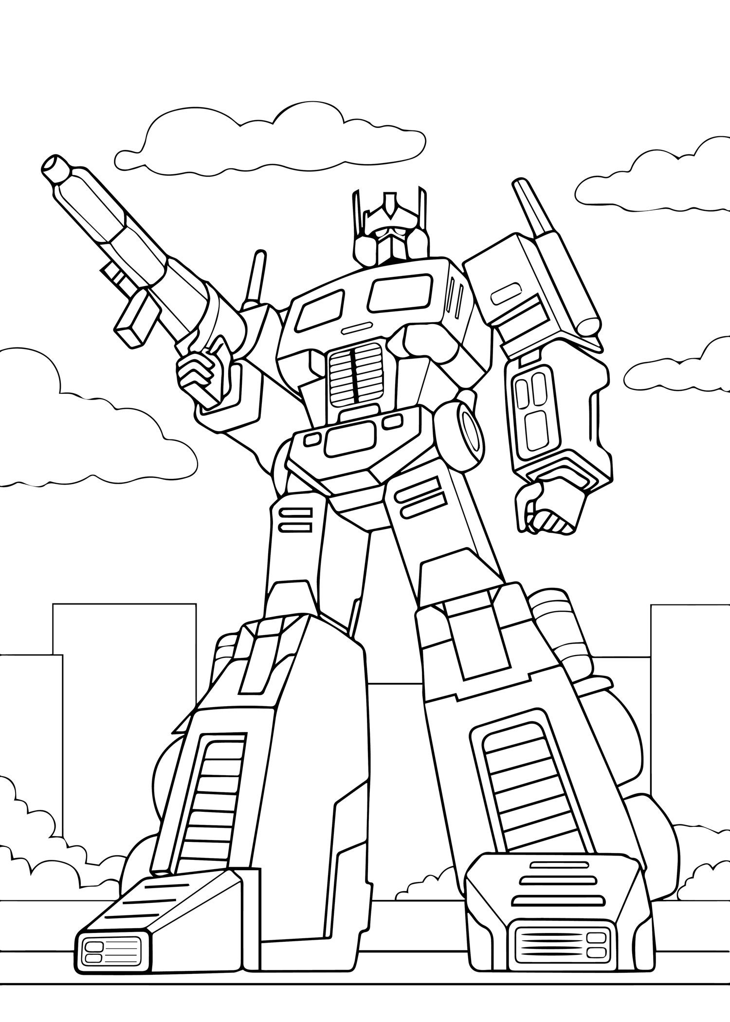 Transformer Optimus Prime Coloring Pages